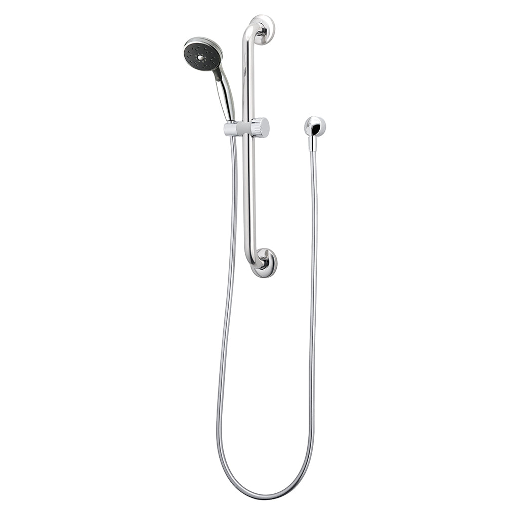 Methven Naida Satinjet Grab Rail Shower — Clifton Bathrooms and Kitchens