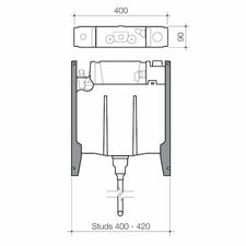 Caroma Invisi Series II® Cistern - Induct/Inwall/Inceiling - Urinals